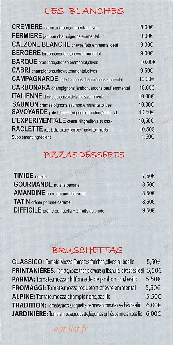 La Saint Quentinoise à Saint Quentin la Poterie - menu et photos