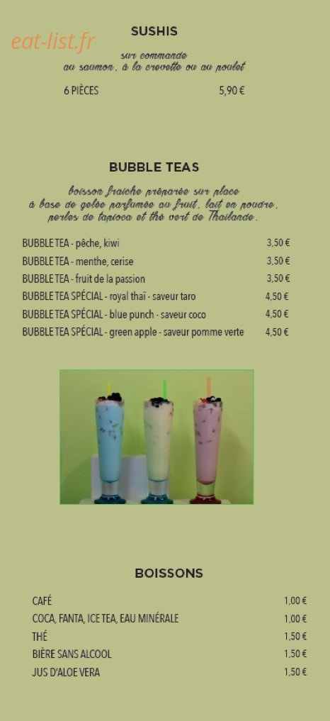 Danny Tea à Toulouse - menu et photos