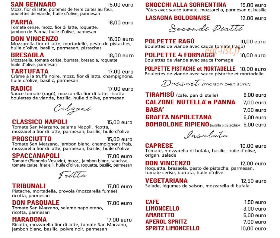 Don Vincenzo à Toulouse - menu et photos