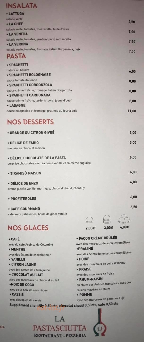 La Pastasciutta à Toulouse - menu et photos