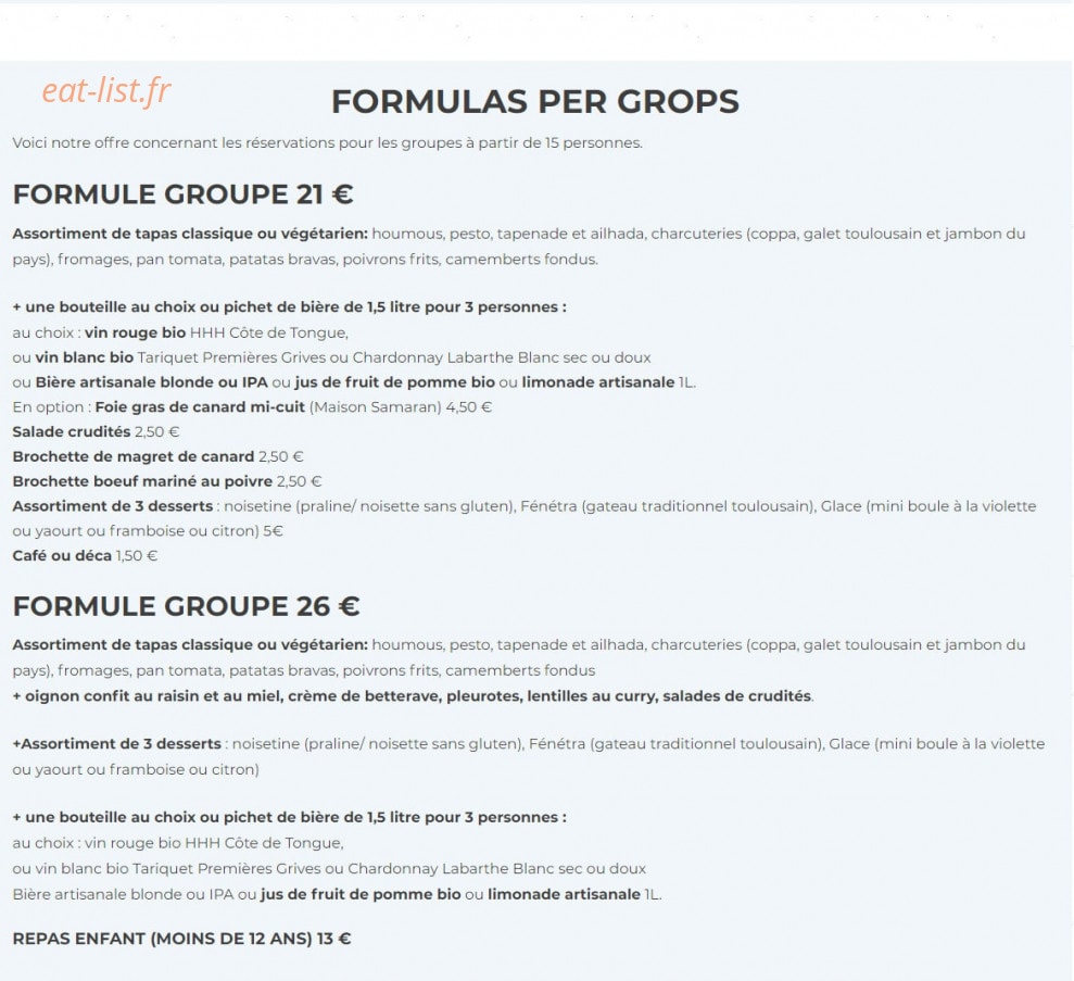 La Topina à Toulouse - menu et photos