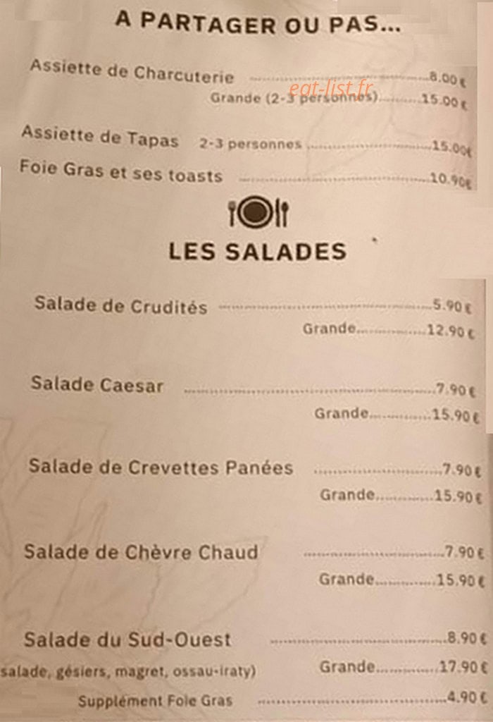 La Gargote d'Ahis à His - menu et photos