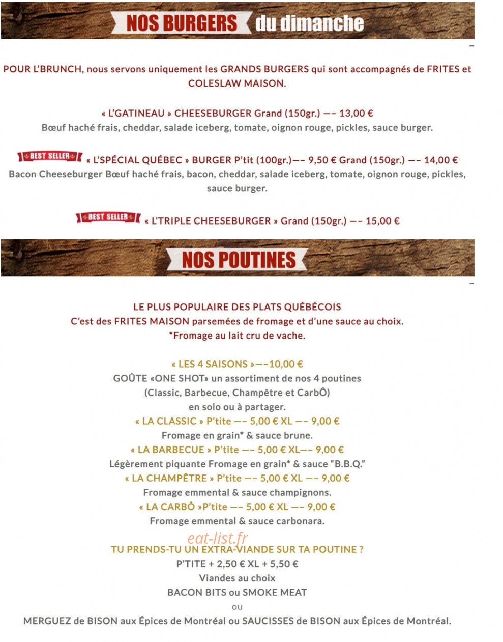 P'tit Québec Café à Bordeaux - menu et photos