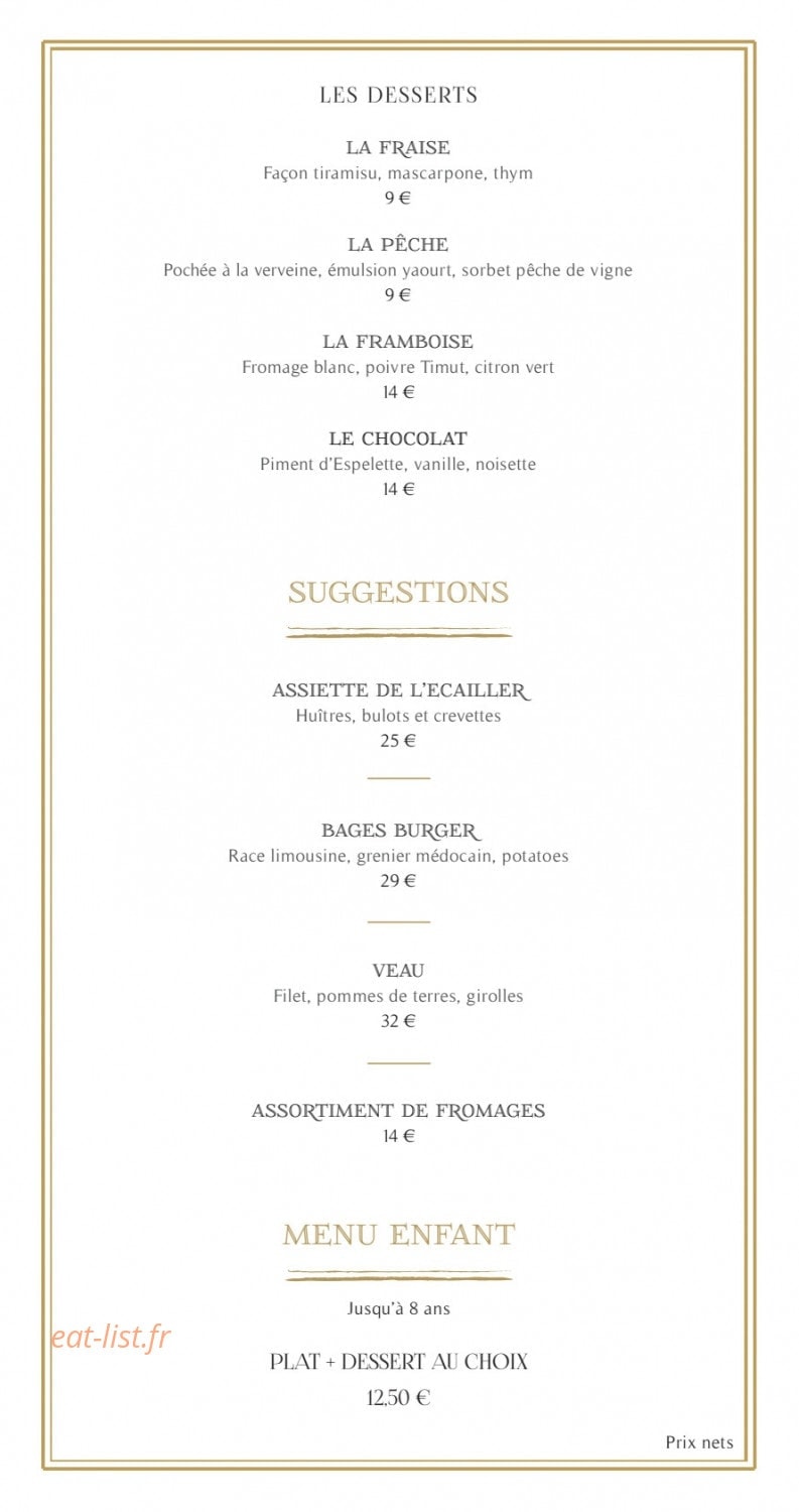 Le Café Lavinal à Pauillac - menu et photos