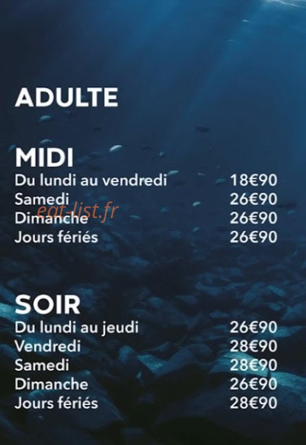 Oceanic à Merignac - menu et photos