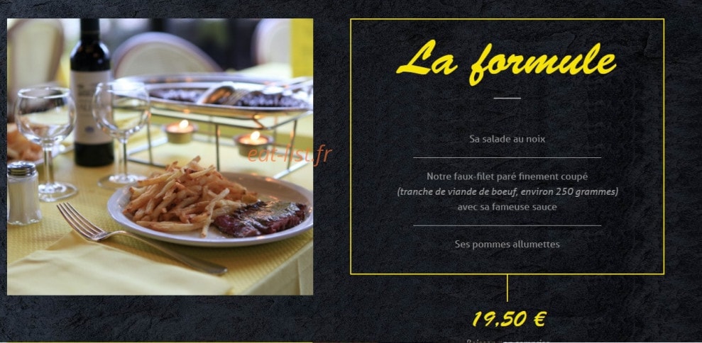 L'Entrecôte à Montpellier - menu et photos
