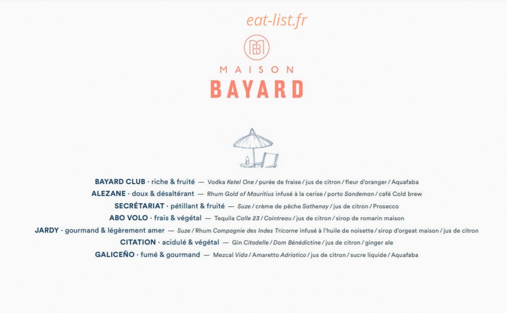 Maison Bayard à Montpellier - menu et photos
