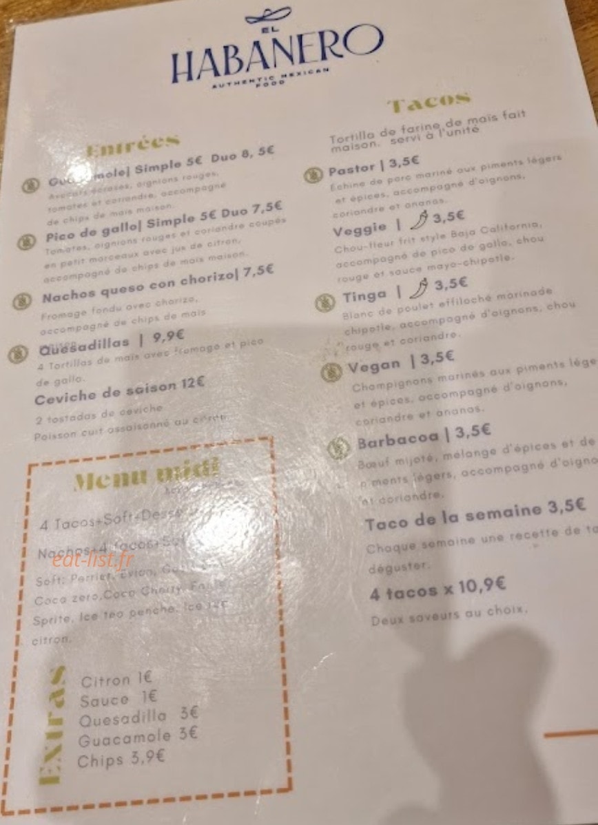 El habanero à Rennes - menu et photos
