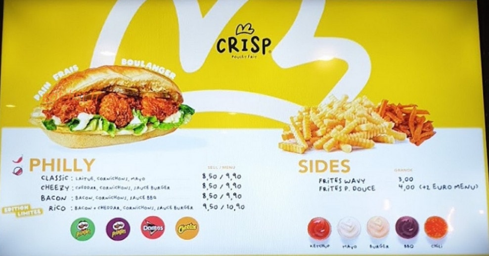 Crisp Poulet Frit à Fougeres - menu et photos
