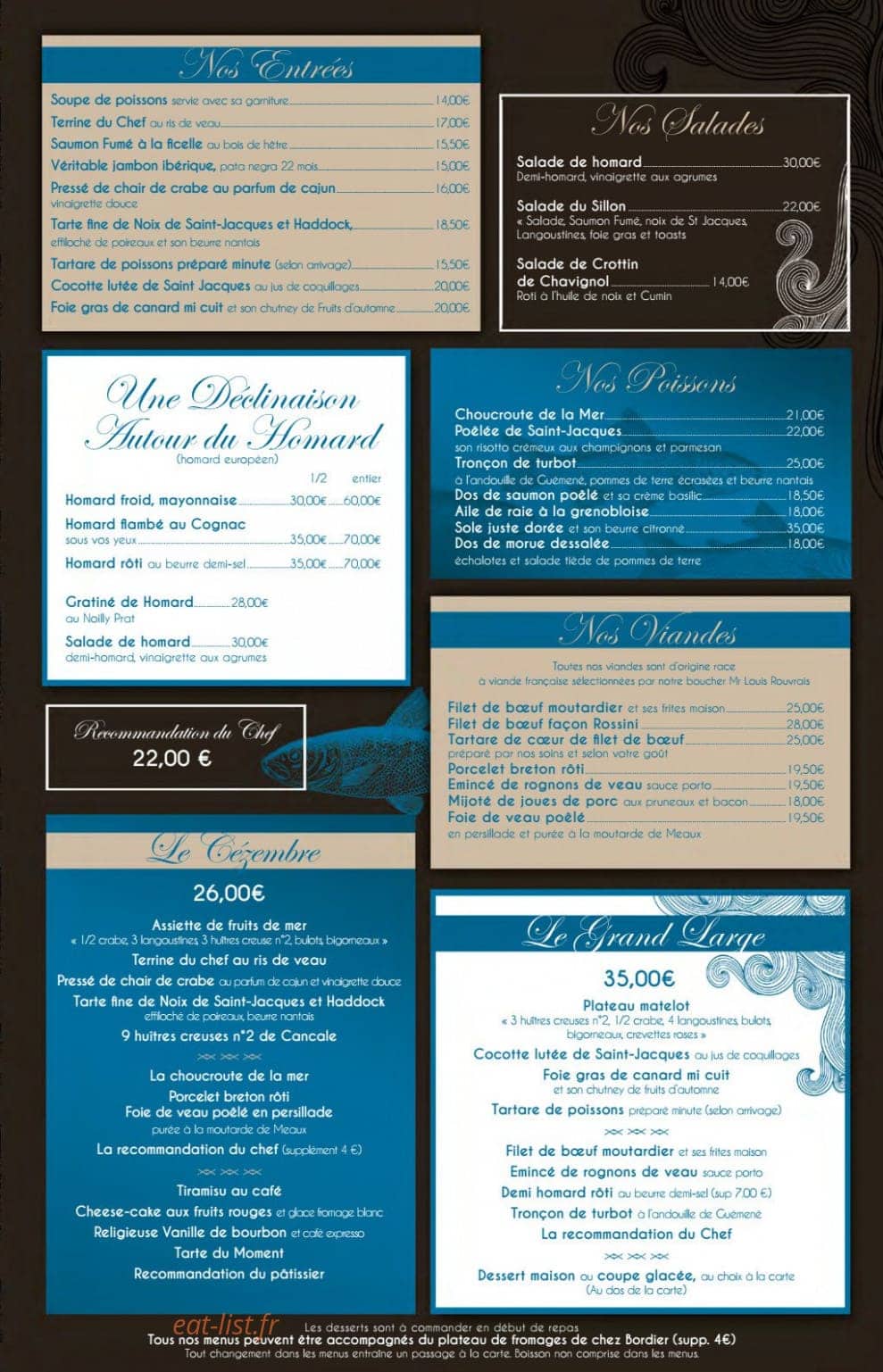 Brasserie le Sillon à Saint Malo - menu et photos