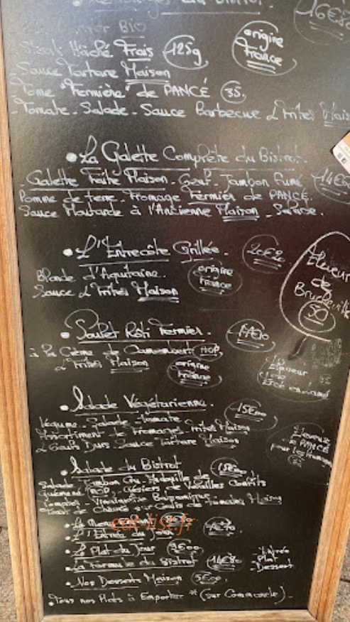 Le Bistrot de La Place à Bain de Bretagne - menu et photos