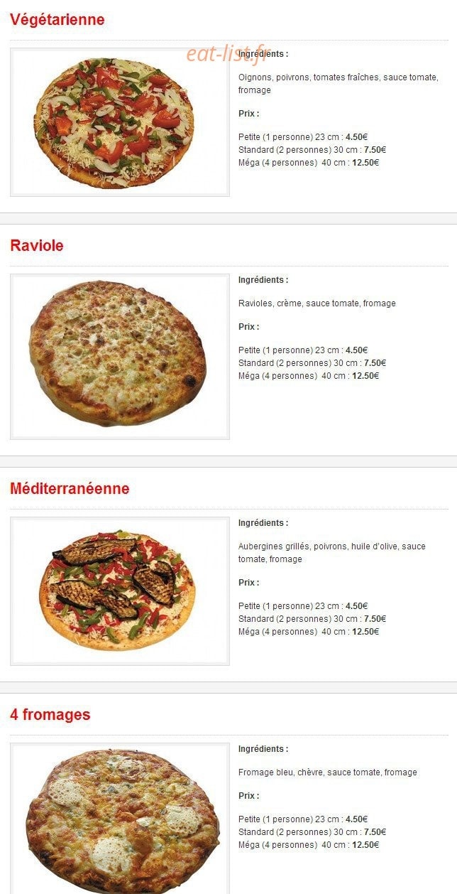 Liberty Pizza à Grenoble - menu en ligne