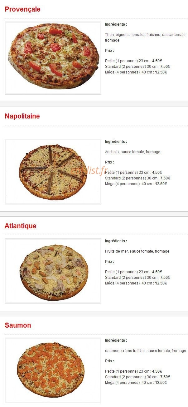 Liberty Pizza à Grenoble - menu en ligne
