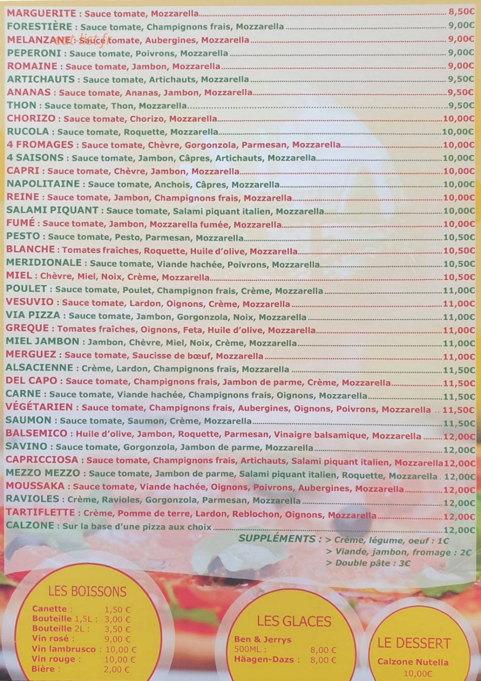 Via Pizza à Grenoble - menu et photos