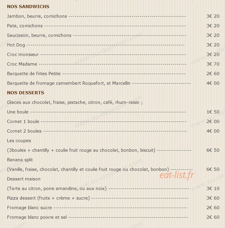 Restaurant Chez Bernard à Saint Laurent En Beaumont - menu et photo