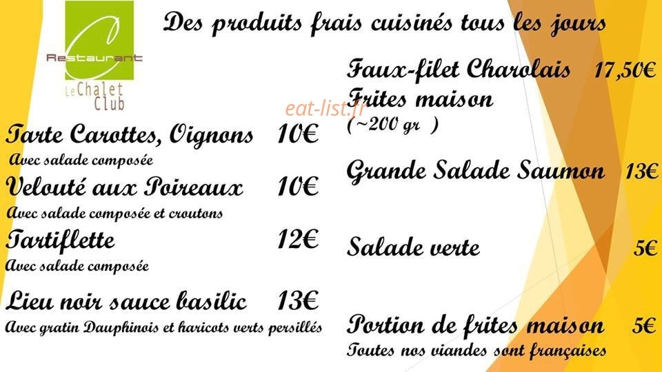 Le Chalet Club à La Tronche - menu et photos