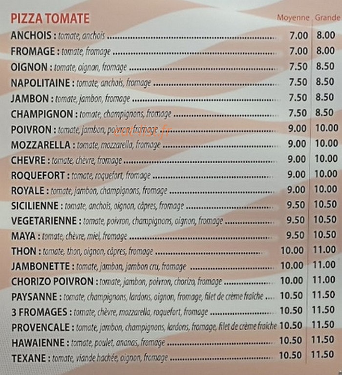 florida pizza à Saint Julien en Born - menu et photos