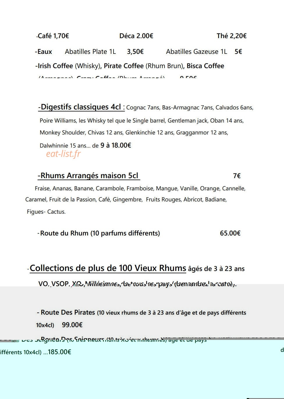 Corto bar à Biscarrosse Plage - menu et photos