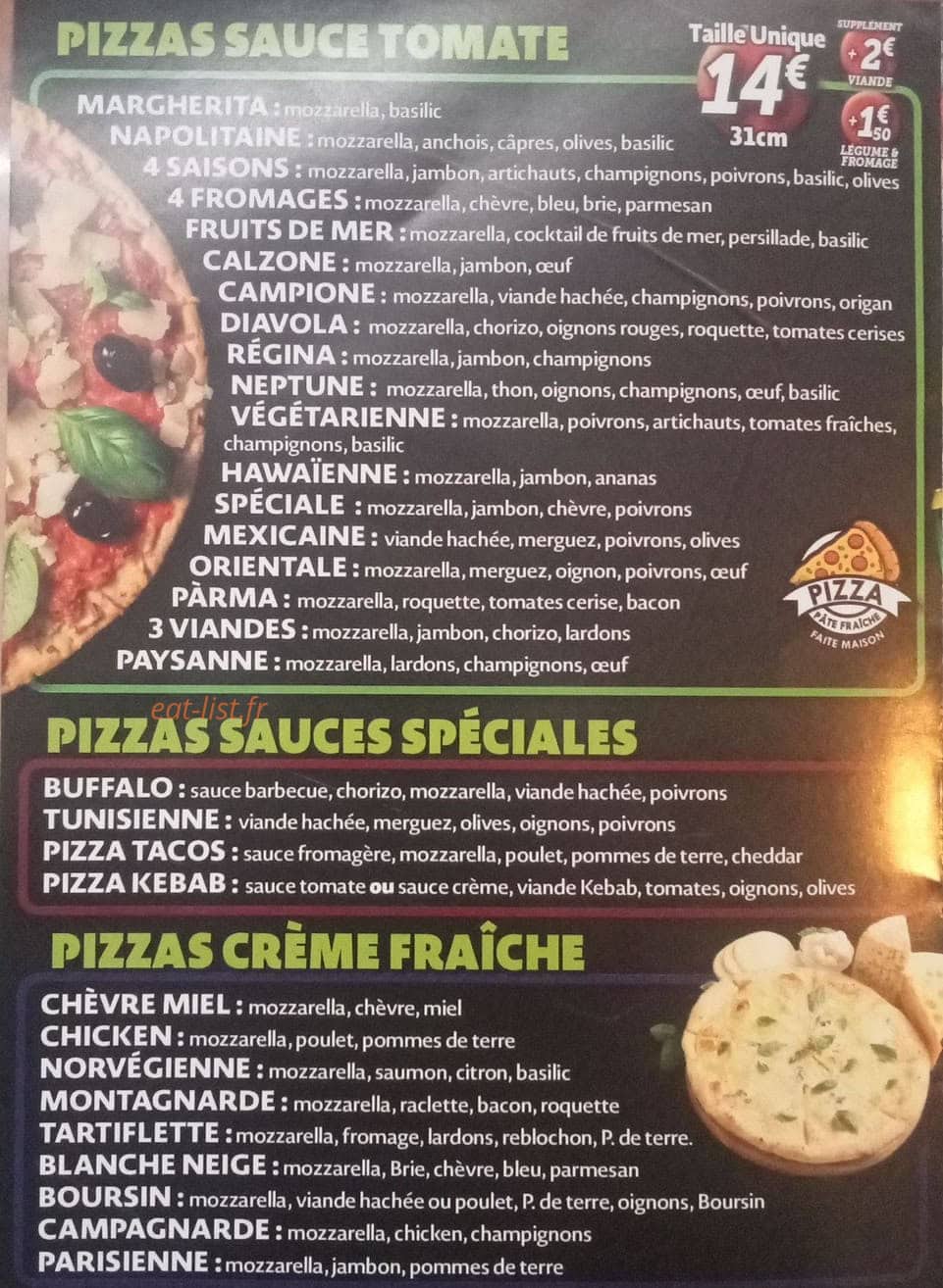 Olivia pizza à Selles sur Cher - menu et photos