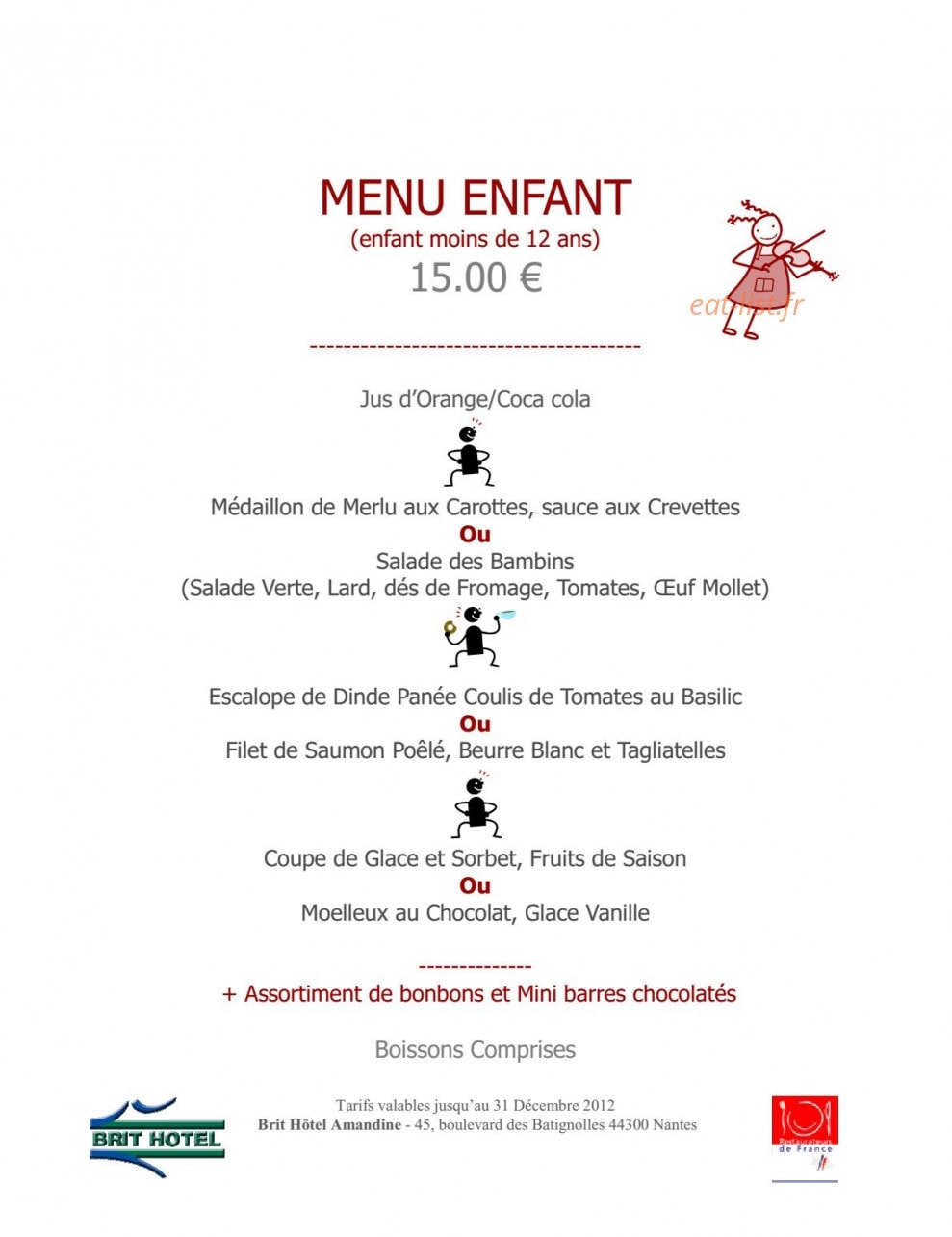 Amandine à Nantes - menu et photos