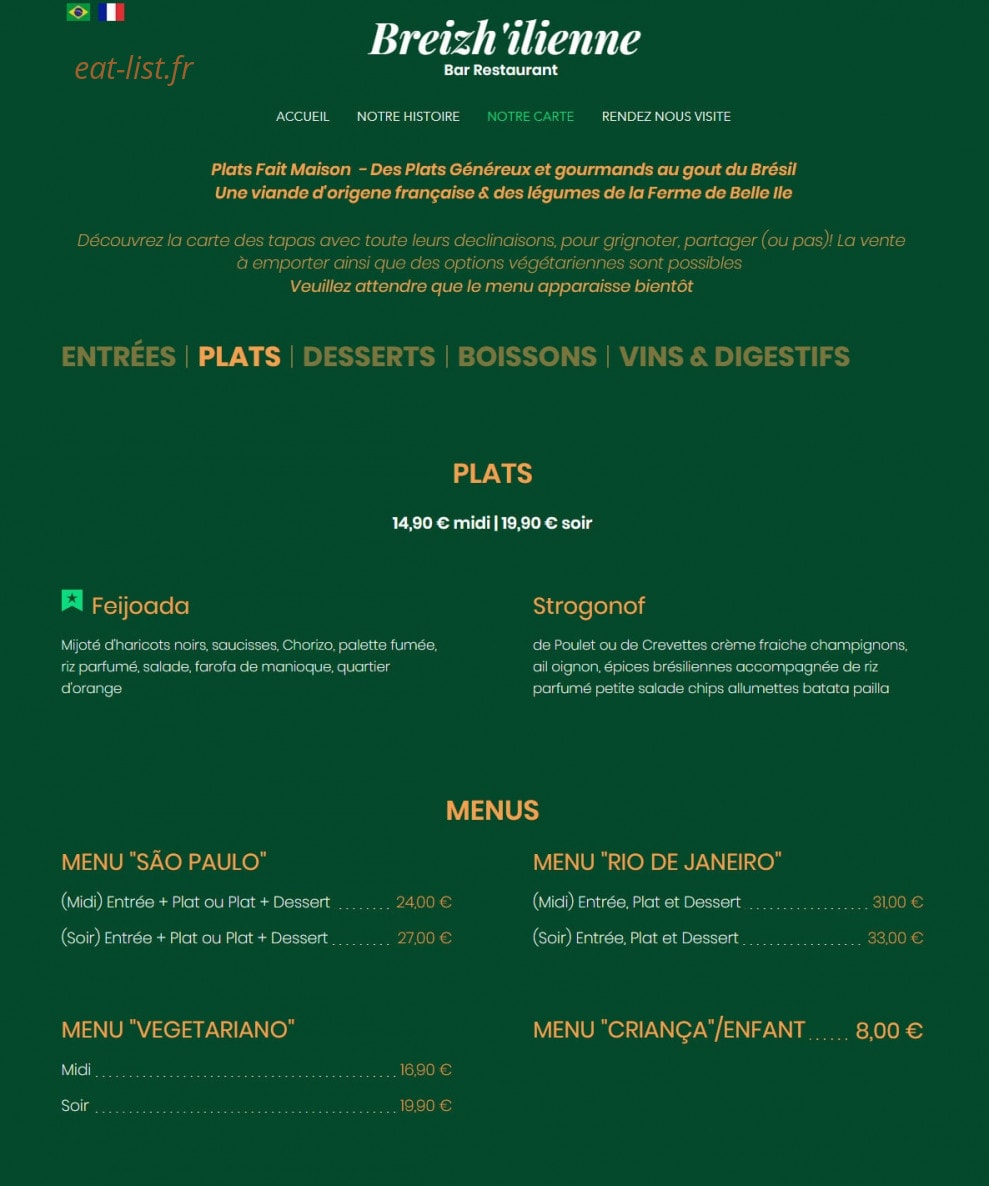 Breizh'Ilienne à Nantes - menu et photos