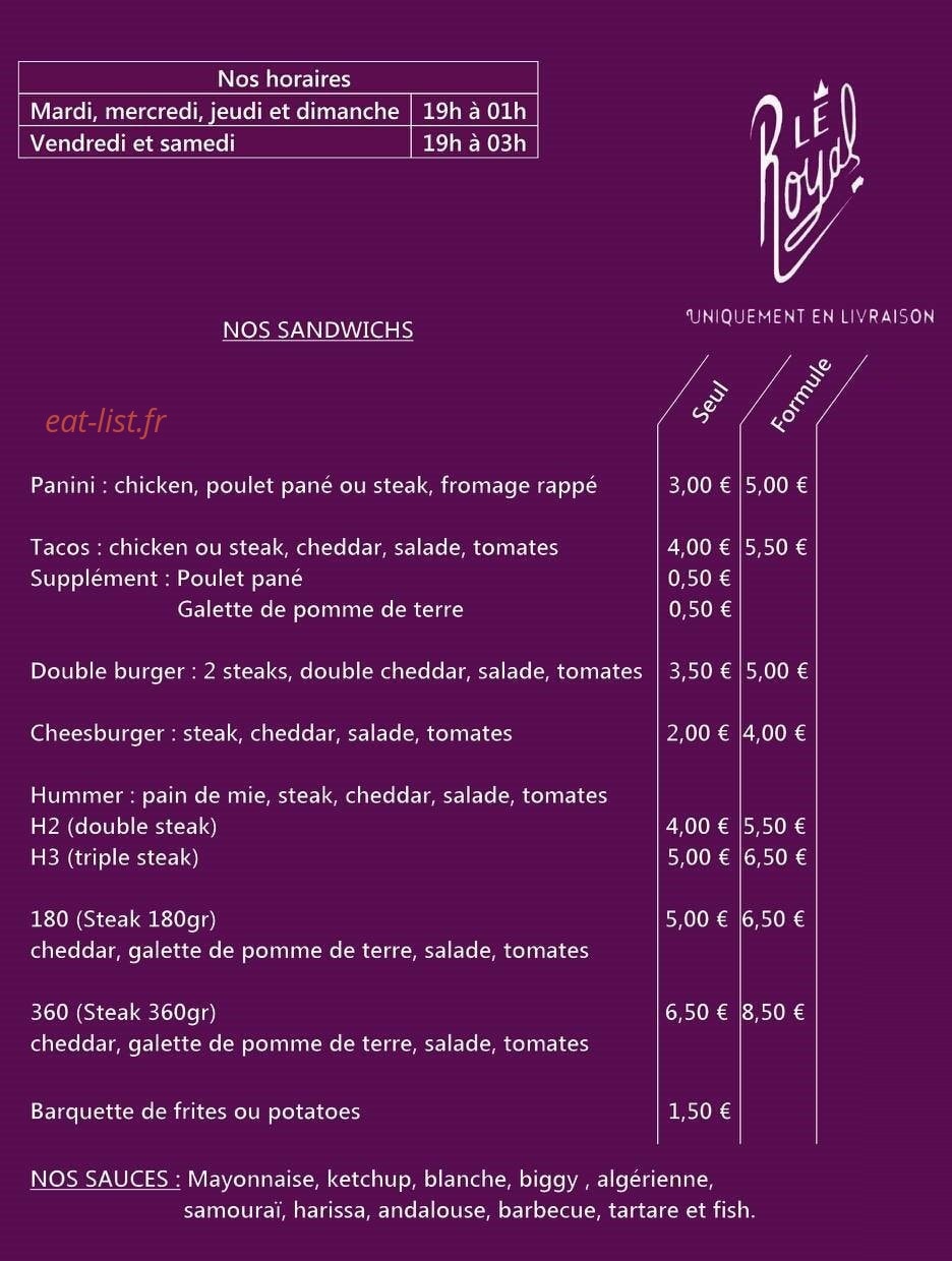 Le Royal à Nantes - menu et photos