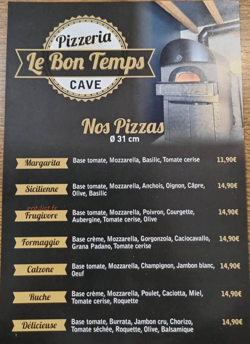 Pizzeria Le bon temps à Besne - menu et photos