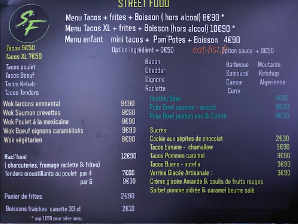 Street Food à Pontchateau - menu et photos