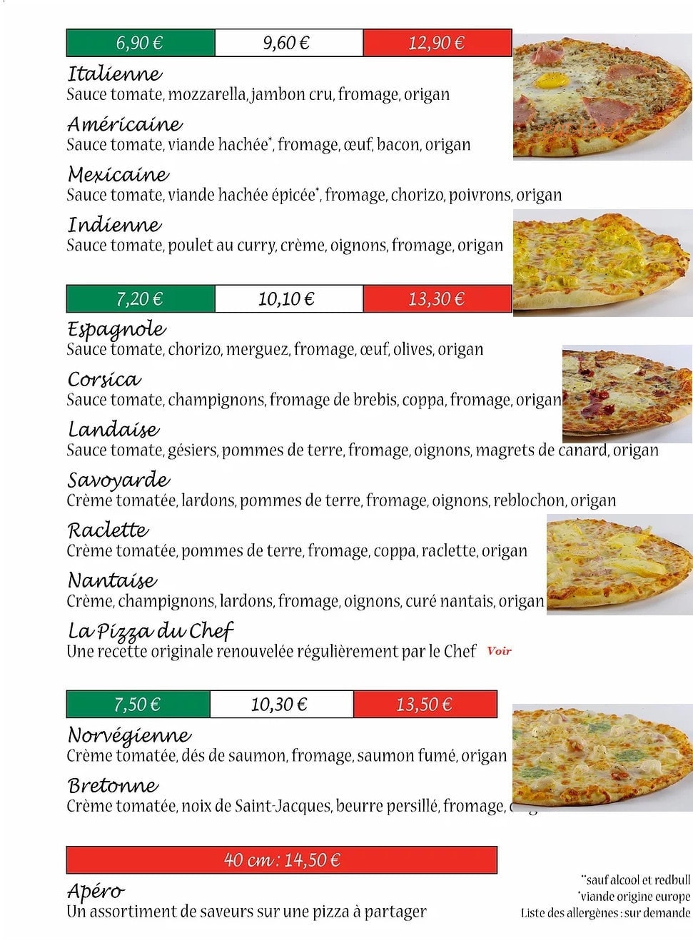 Pizza'a la maison à Clisson - menu et photos