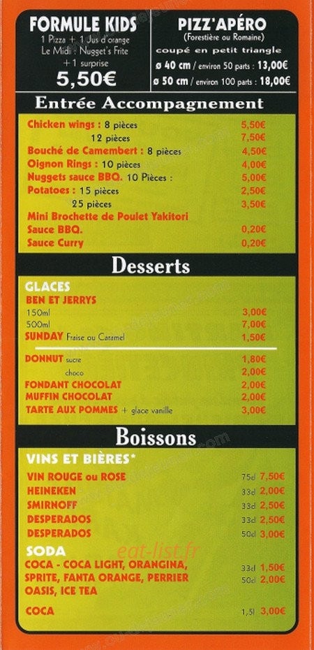Pizza juju à Pornic - menu et photos