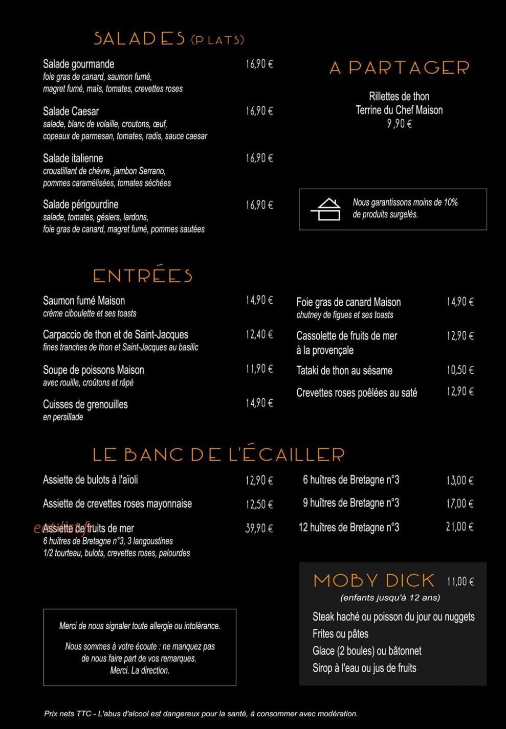 Le France à Saint Nazaire - menu et photos