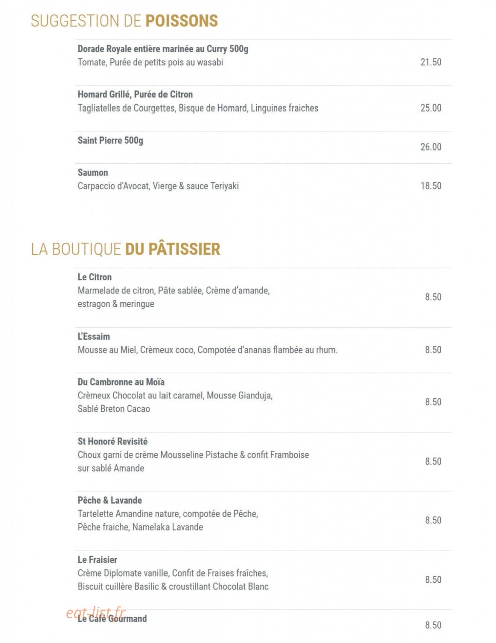 Le restaurant Moïa à Saint Herblain - menu et photos