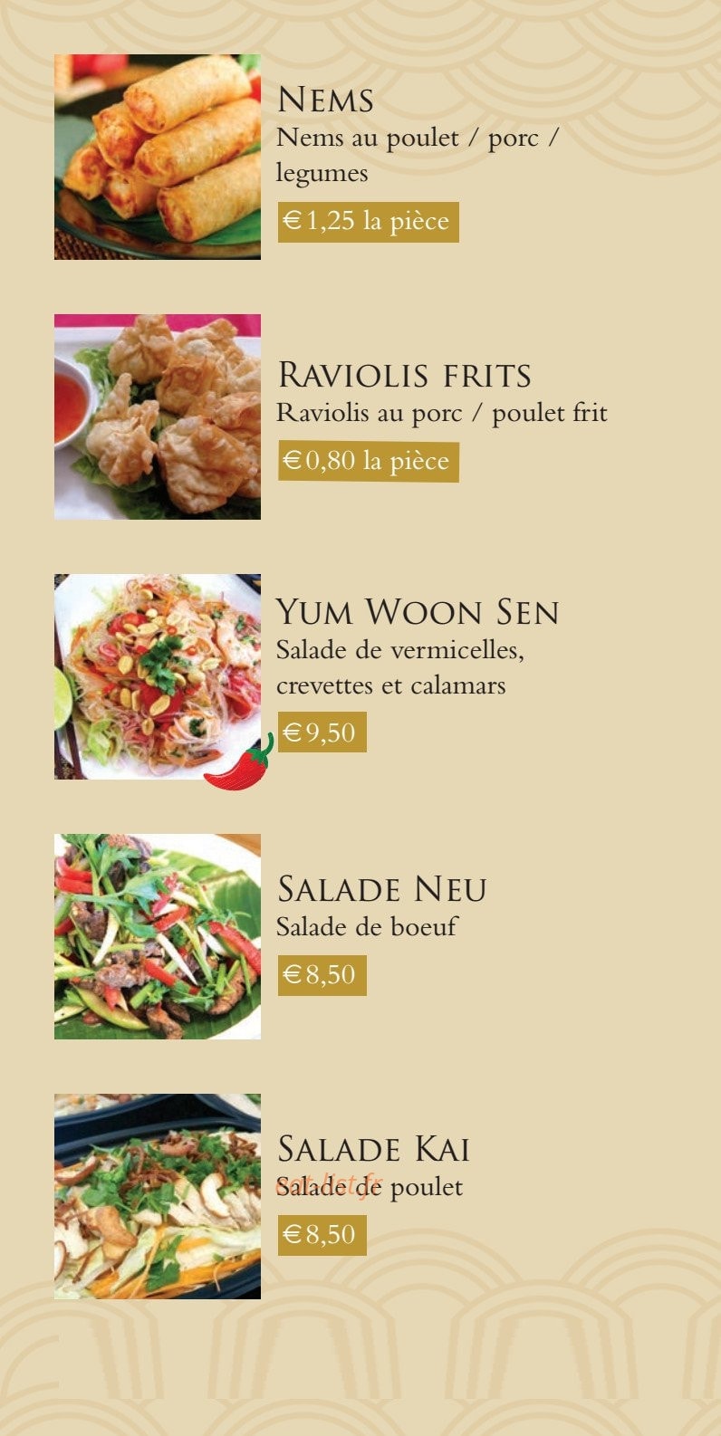 Saveurs Thai à Saint Herblain - menu et photos