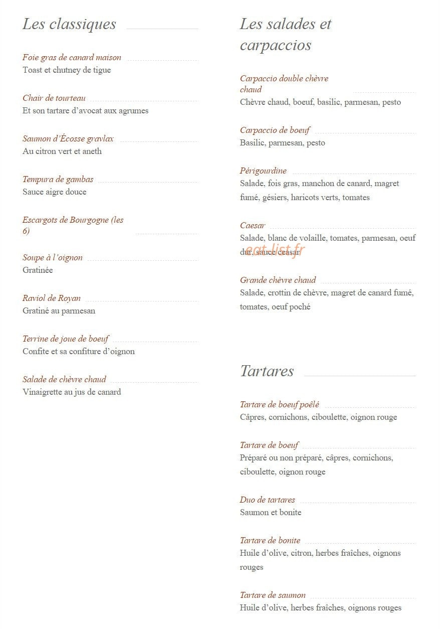 La Chancellerie à Orleans - menu et photos