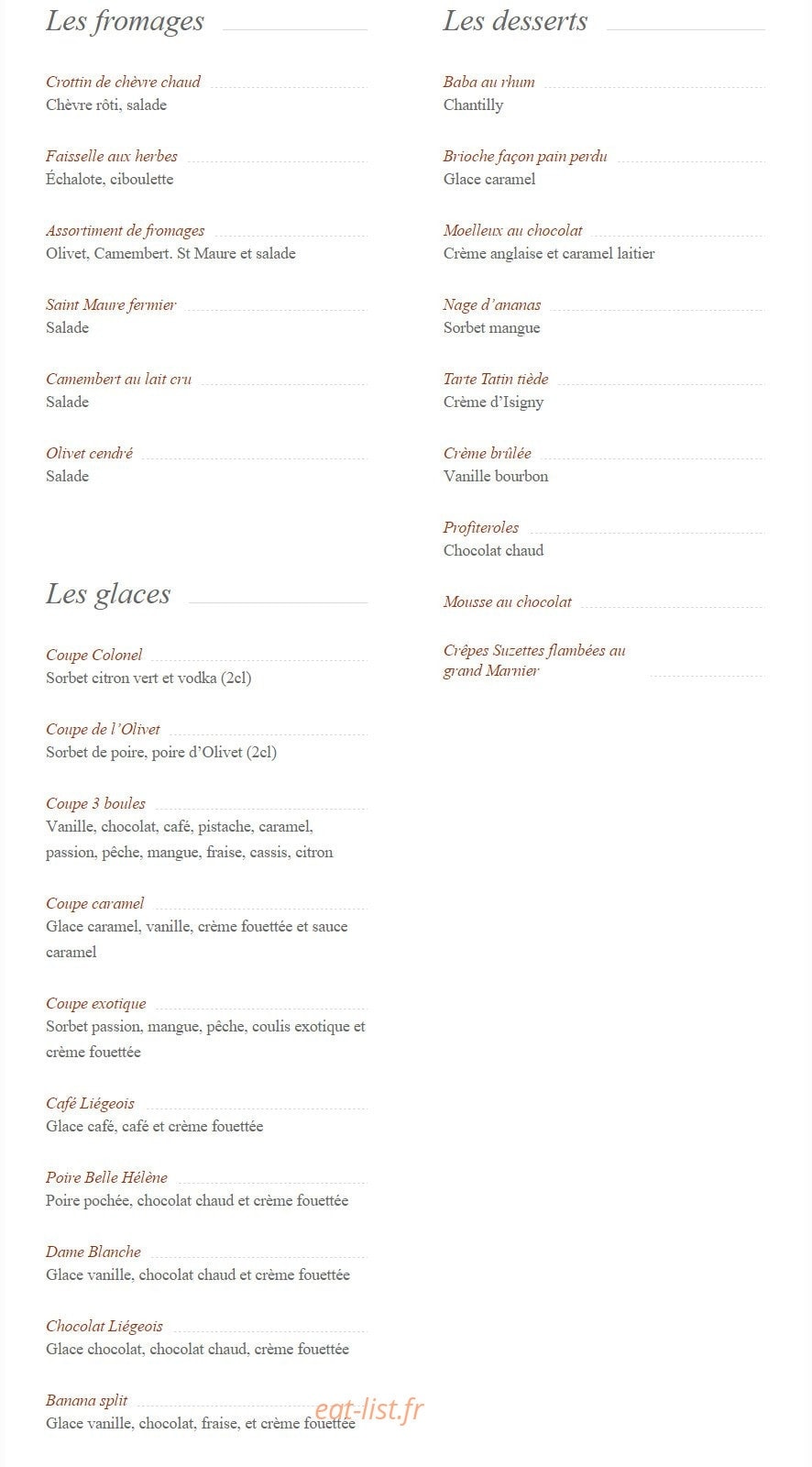 La Chancellerie à Orleans - menu et photos