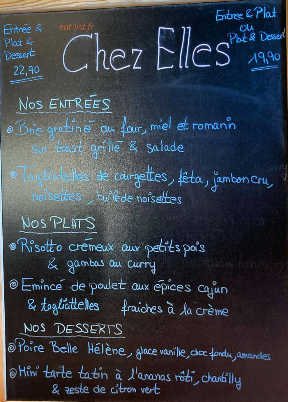 Chez Elles Café à Tavers - menu et photos