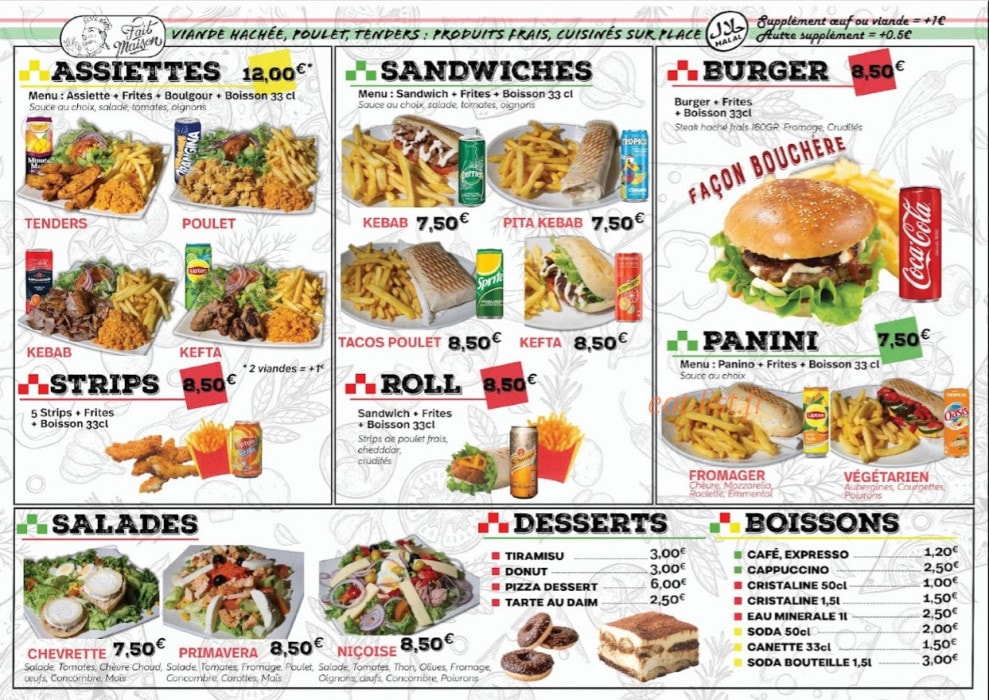Amico à Gien - menu et photos