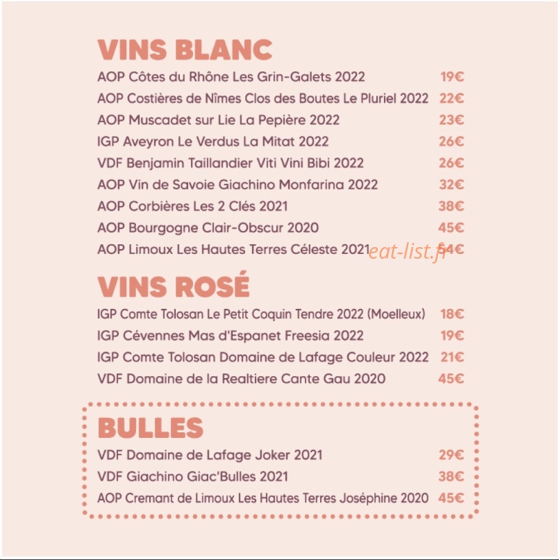 Antinéa à Douelle - menu et photos