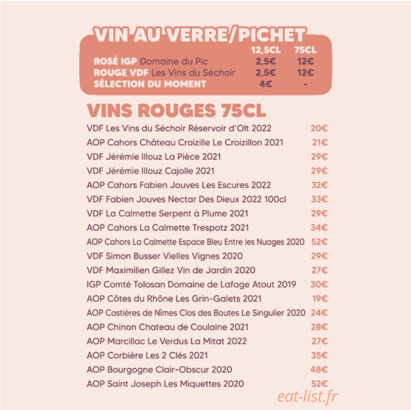 Antinéa à Douelle - menu et photos