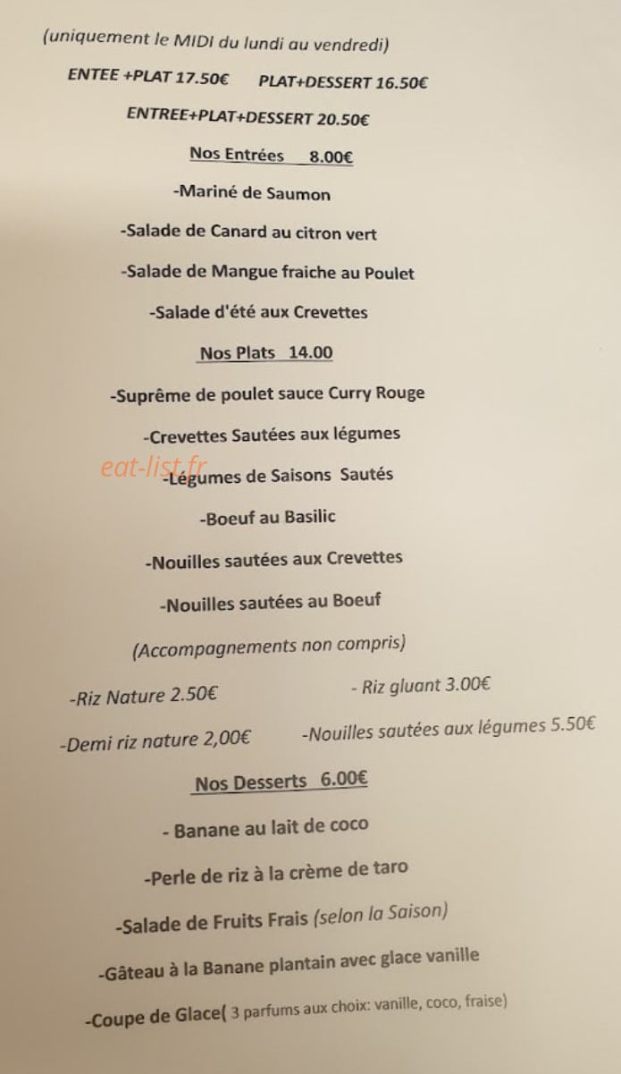 Cambodia Street Food à Angers - menu et photos