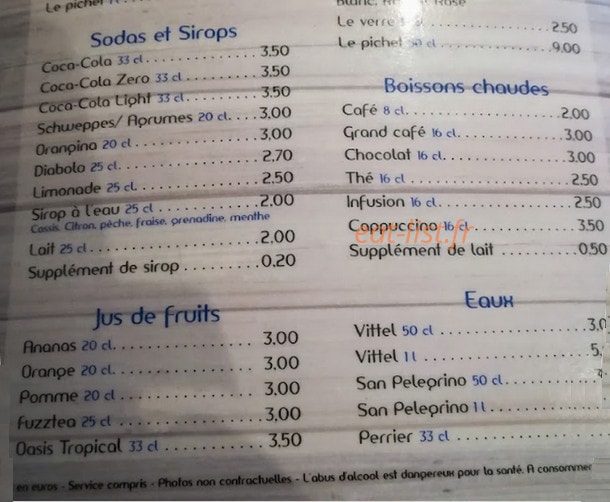 La Cloche à Le Mont Saint Michel - menu et photos