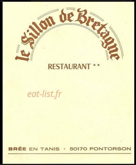 Le Sillon de Bretagne à Tanis - menu et photos