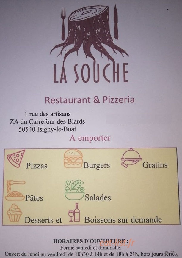 La souche à Isigny le Buat - menu et photos