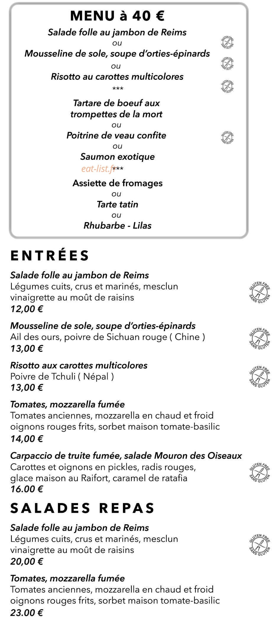 La Loge à Reims - menu et photos