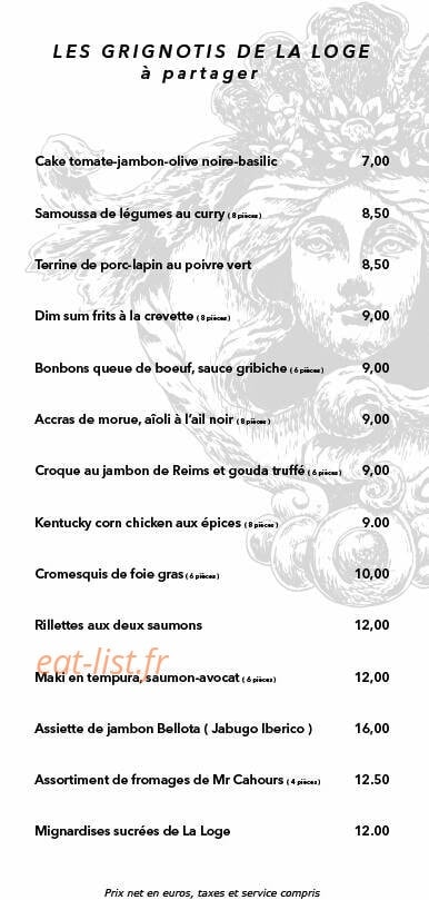 La Loge à Reims - menu et photos