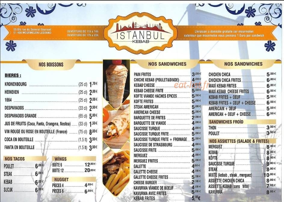 Istanbul kebab à Mourmelon Le Grand - menu et photos