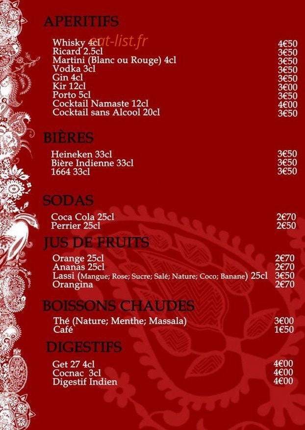 Namaste à Lanester - menu et photos
