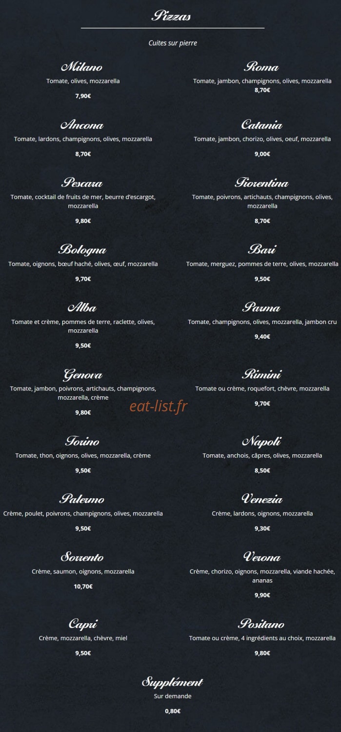 Da Marino à Thionville - menu et photos