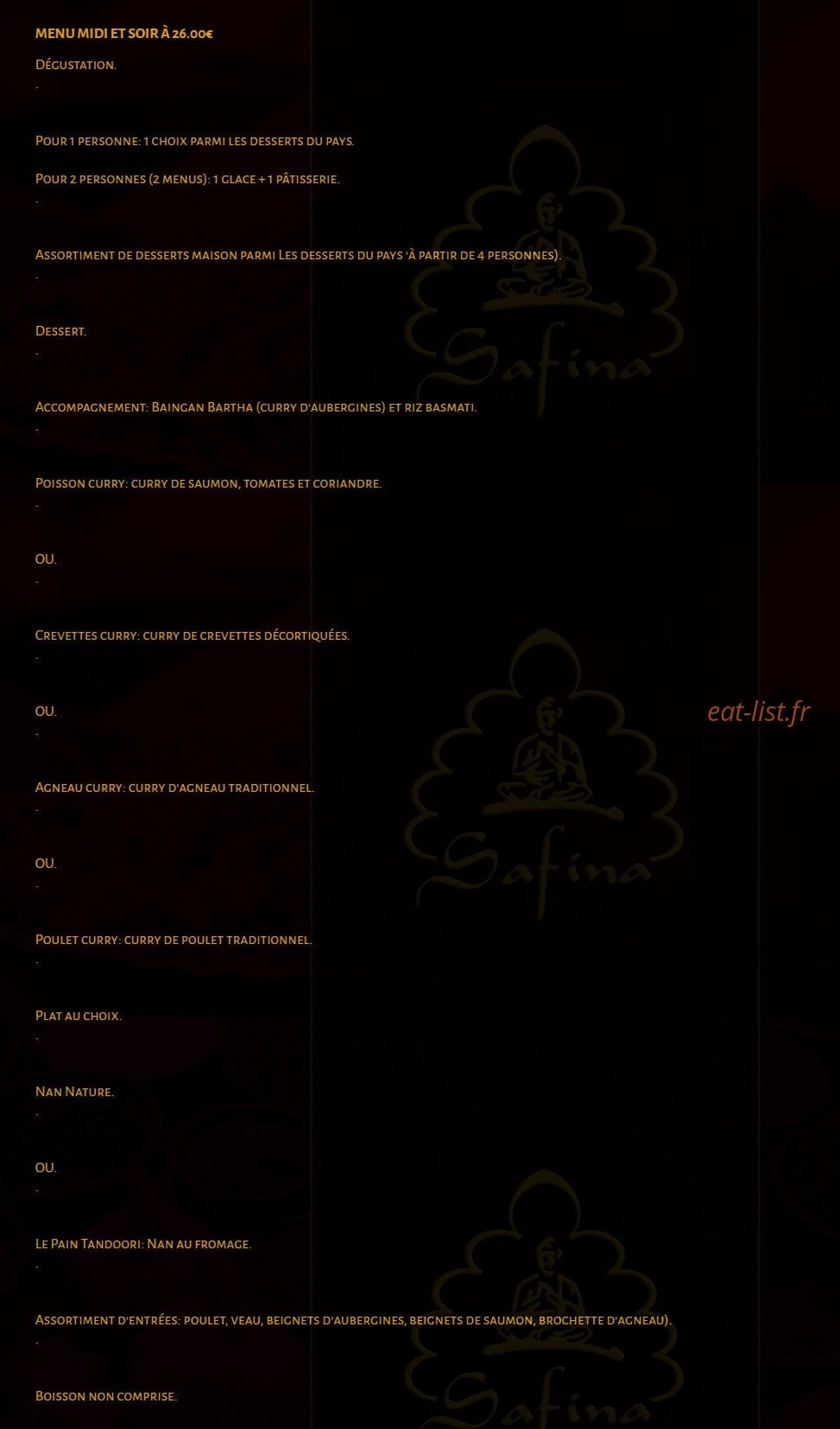 Restaurant Safina à Amneville - menu et photos