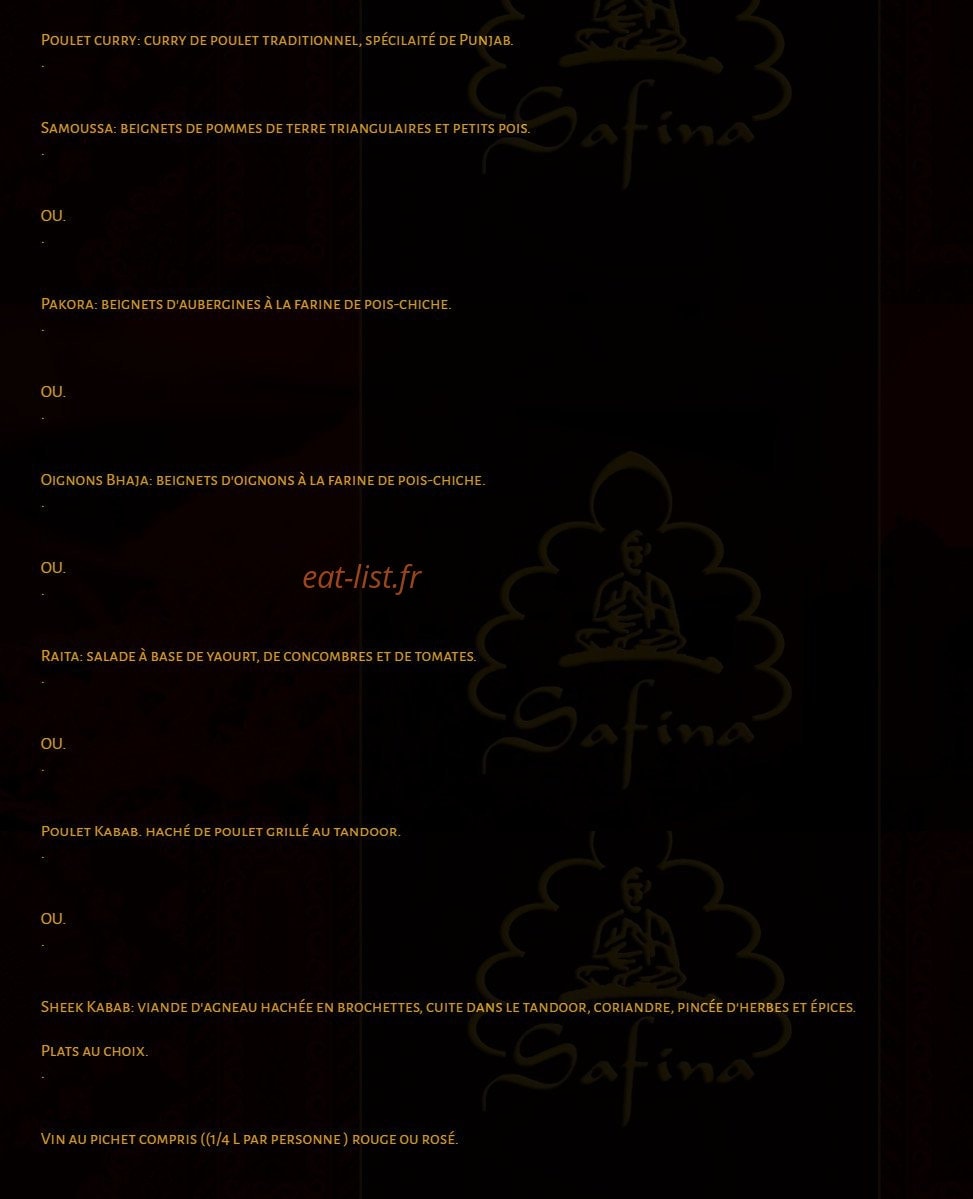 Restaurant Safina à Amneville - menu et photos